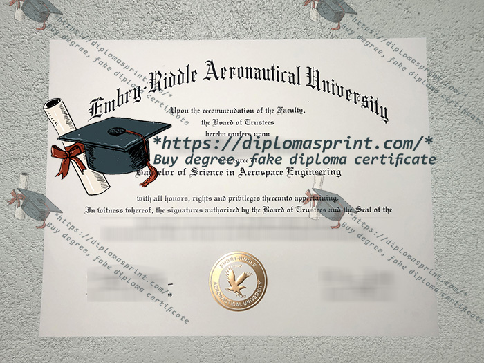 ERAU Diploma, Embry-Riddle Aeronautical University Diploma